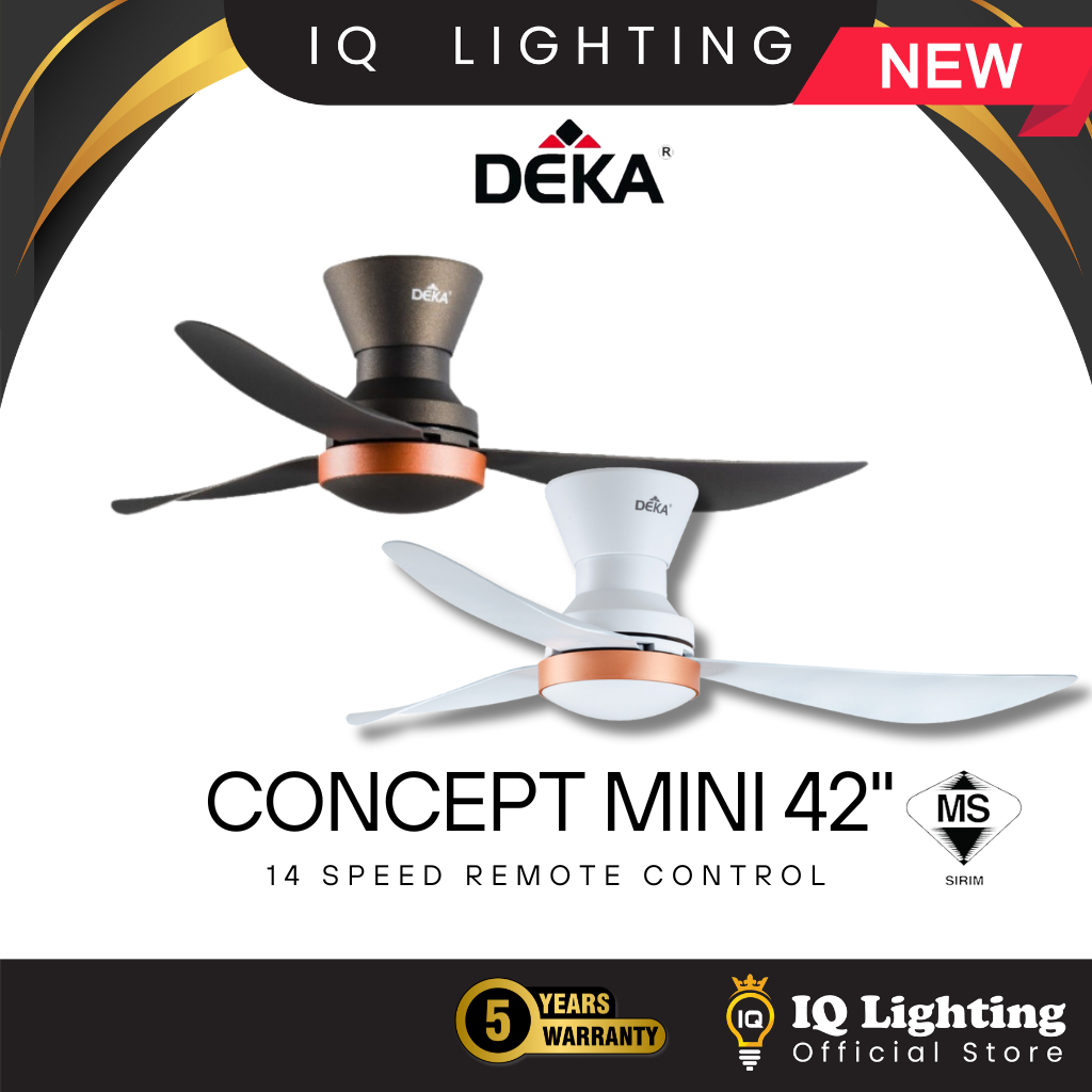 🔥NEW🔥 DEKA CONCEPT MINI LED 42" 3 Blade DC Baby Fan Total 14 Speed ...