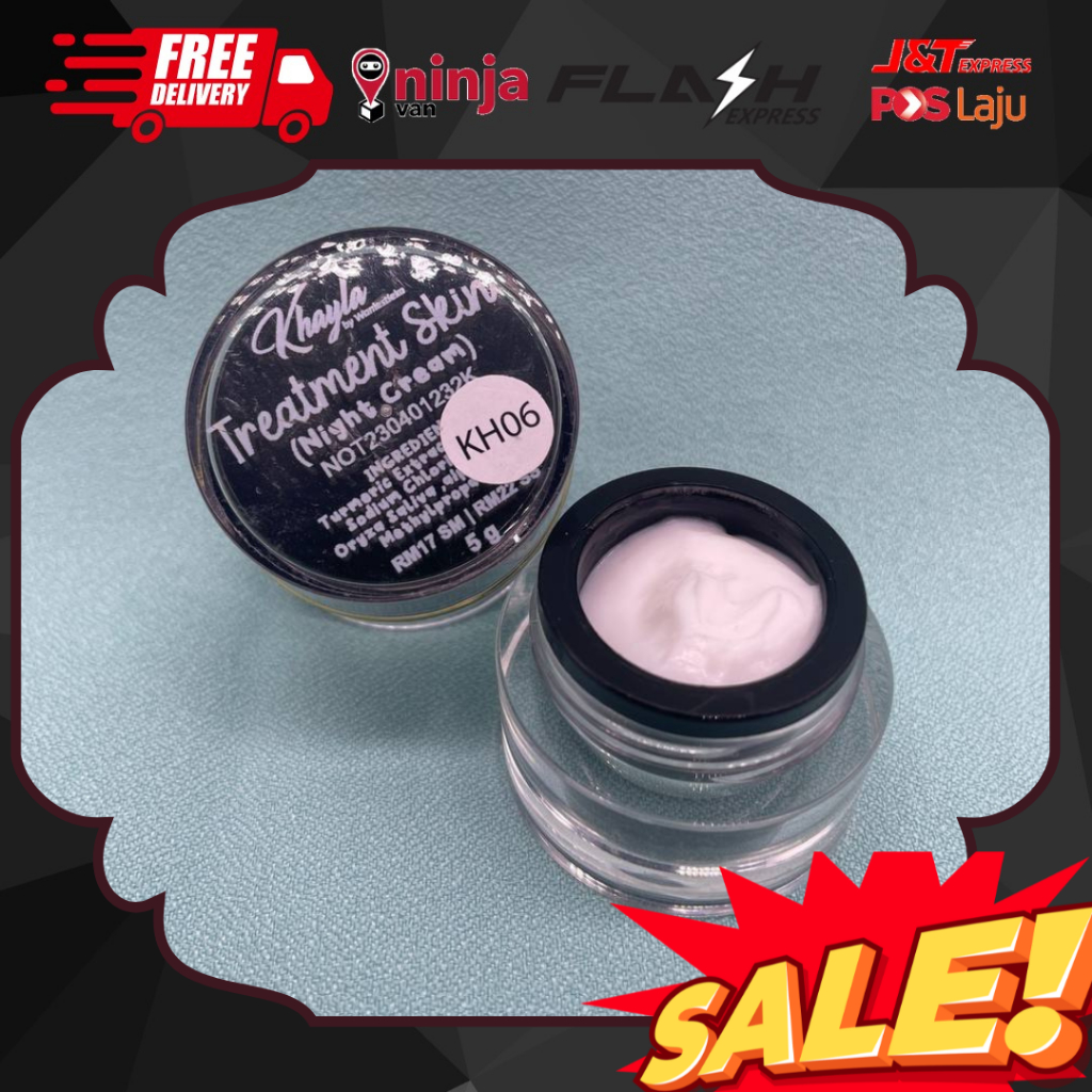 [KHAYLA] TRTMNT SKIN @ NIGHT CREAM 5G ORIGINAL | Shopee Malaysia