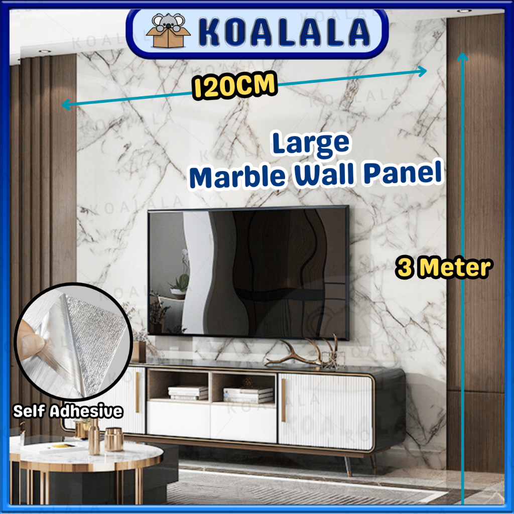 Large 300cm x 120cm Flexi Marble Sheet Imitation Ceramic Wallpaper ...