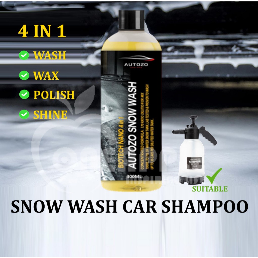 Nano Car Shampoo 300ml Wash & Wax in 1 Step Car Wash Car Shampoo and ...