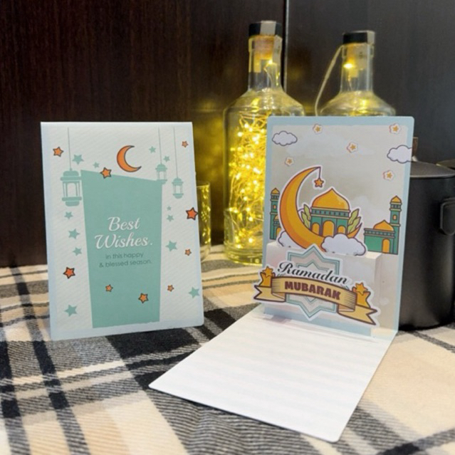 Kad Ucapan Hari Raya/ Ramadan A6 Size Handmade Pop Up Card | Shopee ...