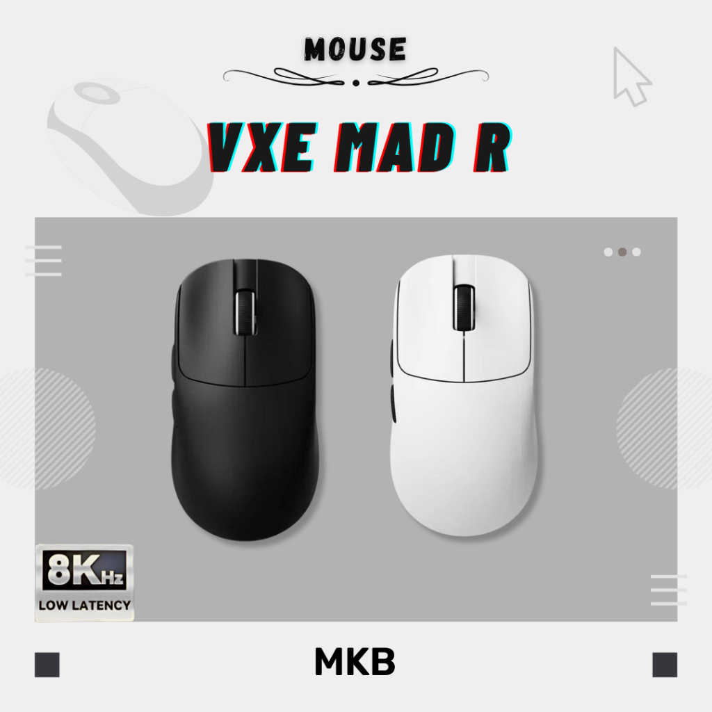 VXE MAD R / R MAJOR Wireless Gaming Mouse PAW3950 8KHz Polling Rate ...