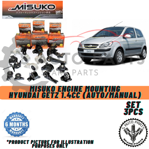 HYUNDAI GETZ 1.4CC (AUTO/MANUAL) 100% MISUKO ENGINE MOUNTING (SET 3PCS ...