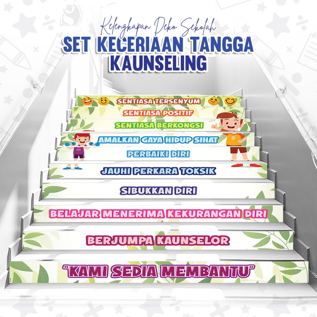 🌼1 DAY SHIP🌼 Set Banner Hiasan Tangga - Kaunseling / Sekolah Ceria - BBM / PAK-21 / PRS | Shopee ...