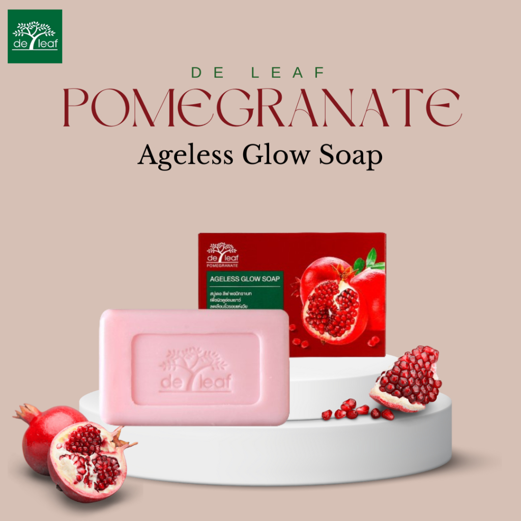 De Leaf Pomegranate Ageless Glow Soap (100g) | Shopee Malaysia