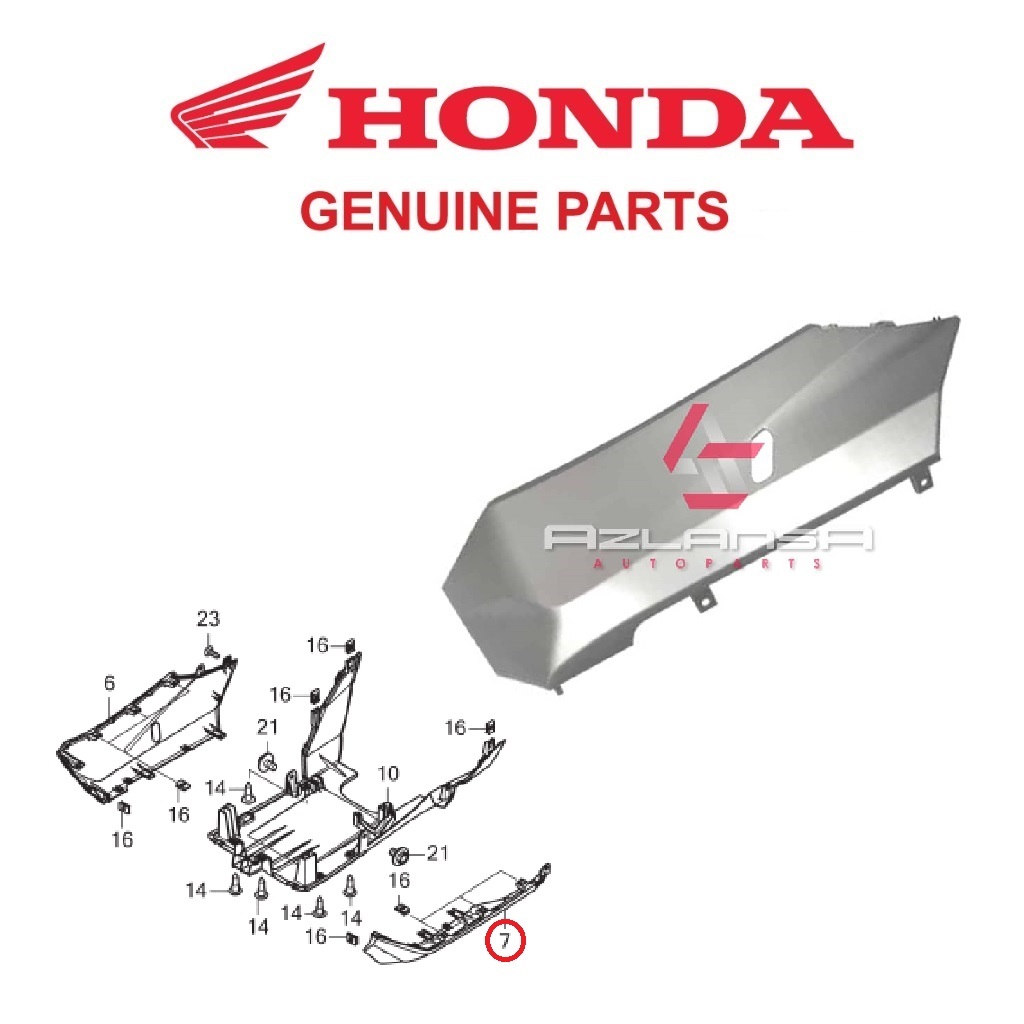 Cover LH Floor Side ( 64432-K0W-NA0ZB ) ADV 160 💯 Honda Original ...