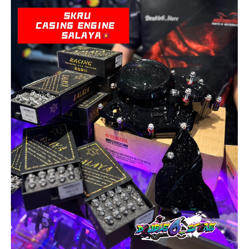 SALAYA 🇻🇳 SCREW CASING ENGINE COMPLETE SET STAINLESS STEEL YAMAHA NVX ...