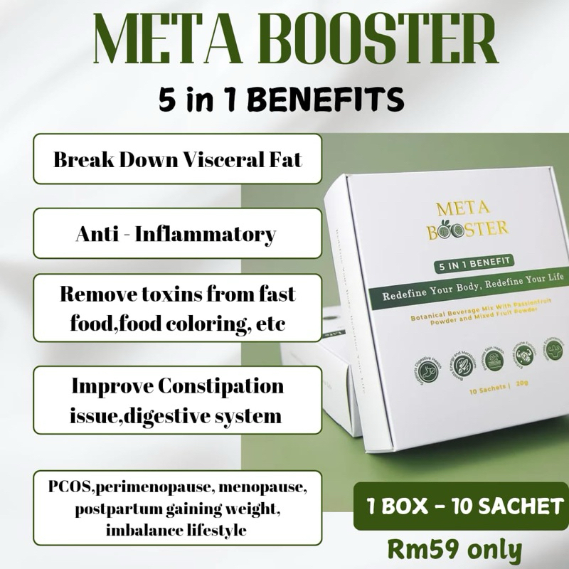META BOOSTER ORIGINAL HQ 2 💚🩵💚🩵💚🩵 | Shopee Malaysia