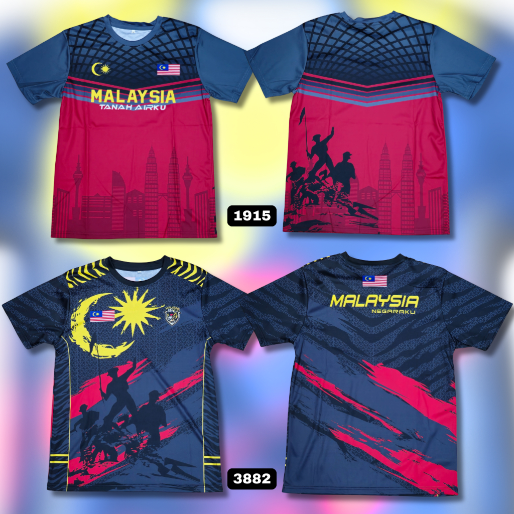 M-5XL Baju Jersey Merdeka Men Women Sport T-Shirt Jersi Merdeka ...