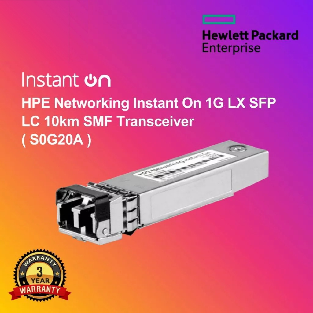 HPE Networking Instant On 1G LX SFP LC 10km SMF Transceiver ( S0G20A ...