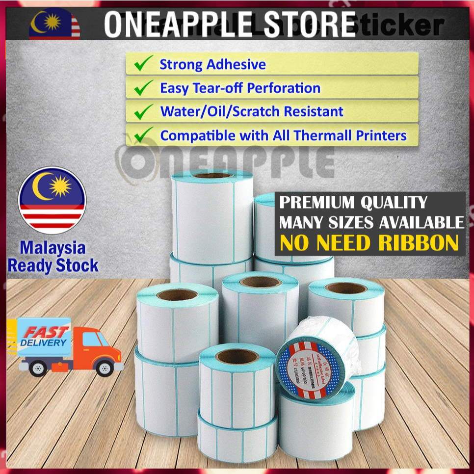 [MSIA SELLER] Barcode Sticker Thermal Price Label Product Sticker Paper ...