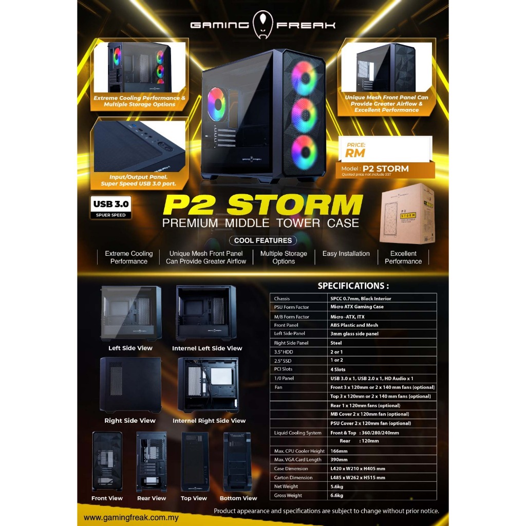 Gaming Freak Middle Power Case GFG-P2STORM | Shopee Malaysia