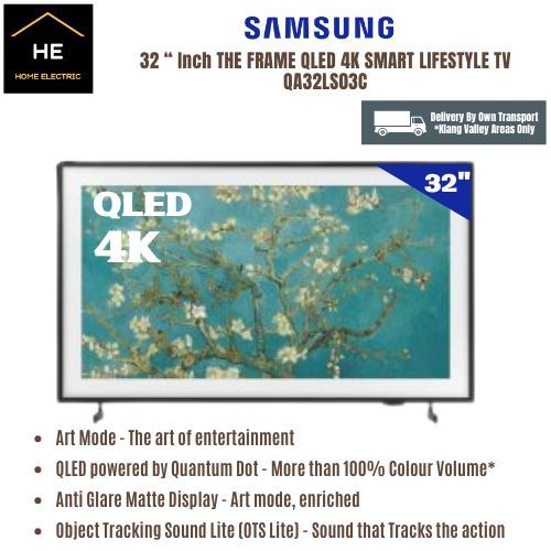 Samsung 32" 4k Uhd The Frame QLED Smart TV QA32LS03CBWXXY | Shopee Malaysia