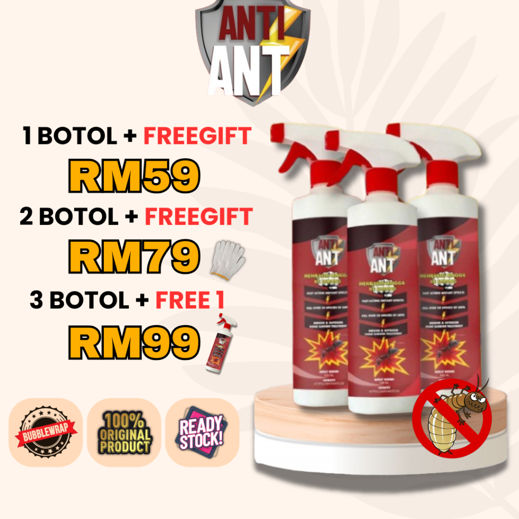 [100% ORIGINAL] SPRAY SEMUT ANTI ANT PALING BERKESAN - ANTI ANT VIRAL ...