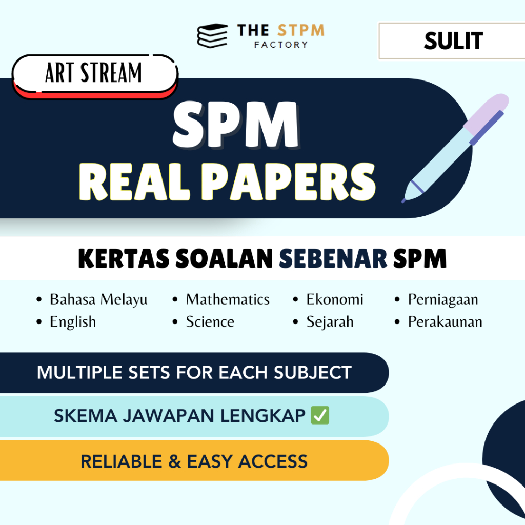 SPM Real Past Year Papers | Kertas Soalan Sebenar SPM KSSM | Tingkatan ...