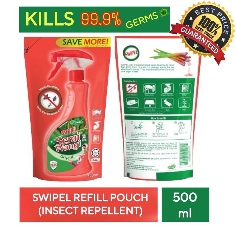 🇲🇾PEK ISIAN SEMULA SWIPEL REFILL POUCH INSECT REPELLENT KILLS 99.9% ...