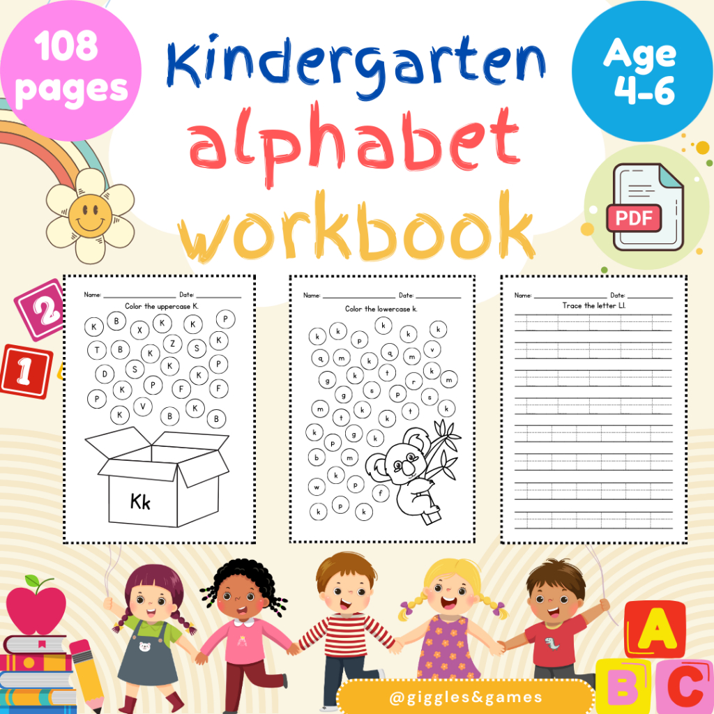 K2 - Preschool Kindergarten Alphabet Tracing Education Worksheets ...