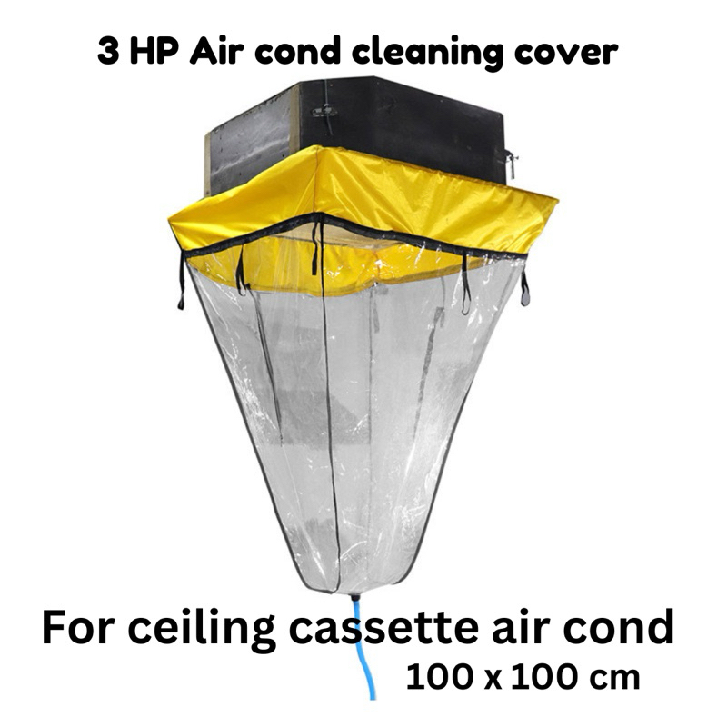 3 HP Ceiling cassette air cond cleaning cover max 100x100cm | Shopee ...