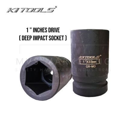 【1" x 70mm - 115mm - DEEP】KI TOOLS IMPACT SOCKET 1 INCH DR. DEEP – 6PT ...