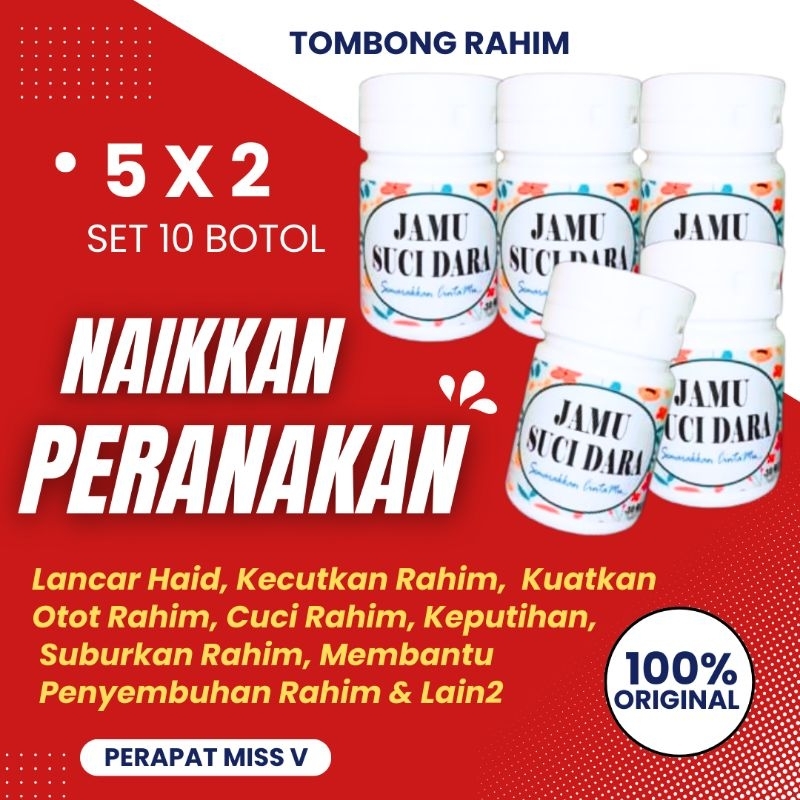 10 BOTOL 💯 Naikkan Peranakan Jamu Wanita 💥 Peranakan Jatuh, Rahim ...