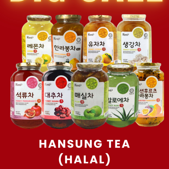 KMT Korean Hansung Honey Tea Assorted Flavour Halal 1150g | Shopee Malaysia