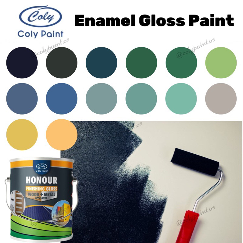 COLY Enamel High Gloss Paint (Wood & Metal) Cat Kayu Kilat / Cat Minyak ...