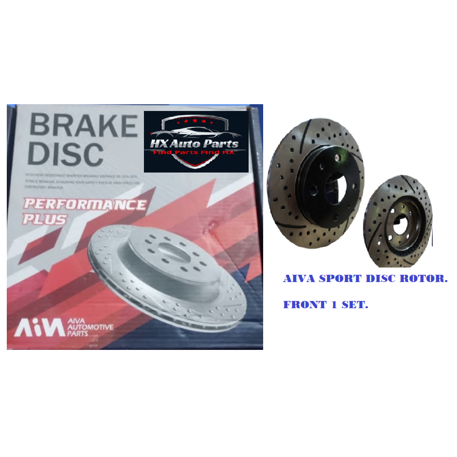 GENUINE AIVA SPORT DISC ROTOR [DRILLED & SLOTTED] FOR PROTON GEN2 ...