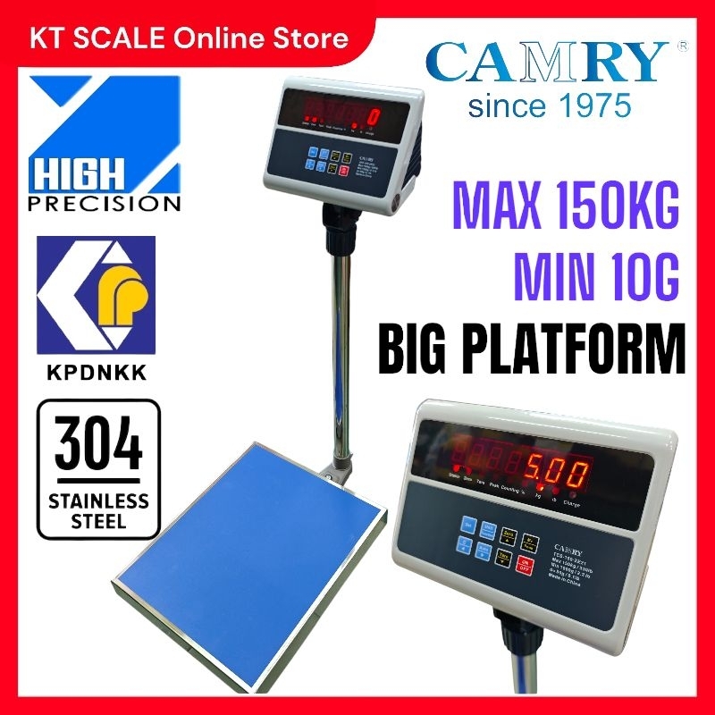 CAMRY 150KG CAMRY DIGITAL PLATFORM SCALE TCS150-ZE21 | Shopee Malaysia