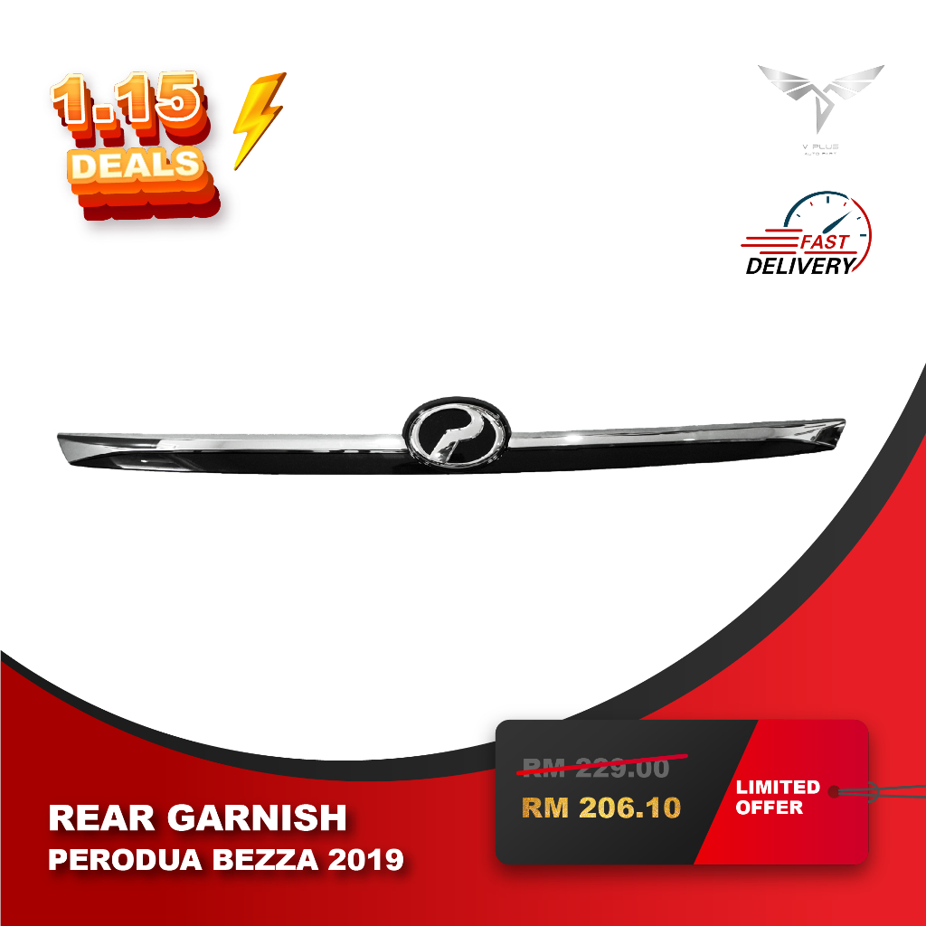 PERODUA BEZZA 2019 REAR GARNISH WITH LOGO BEZZA BARU REAR BUMPER ...