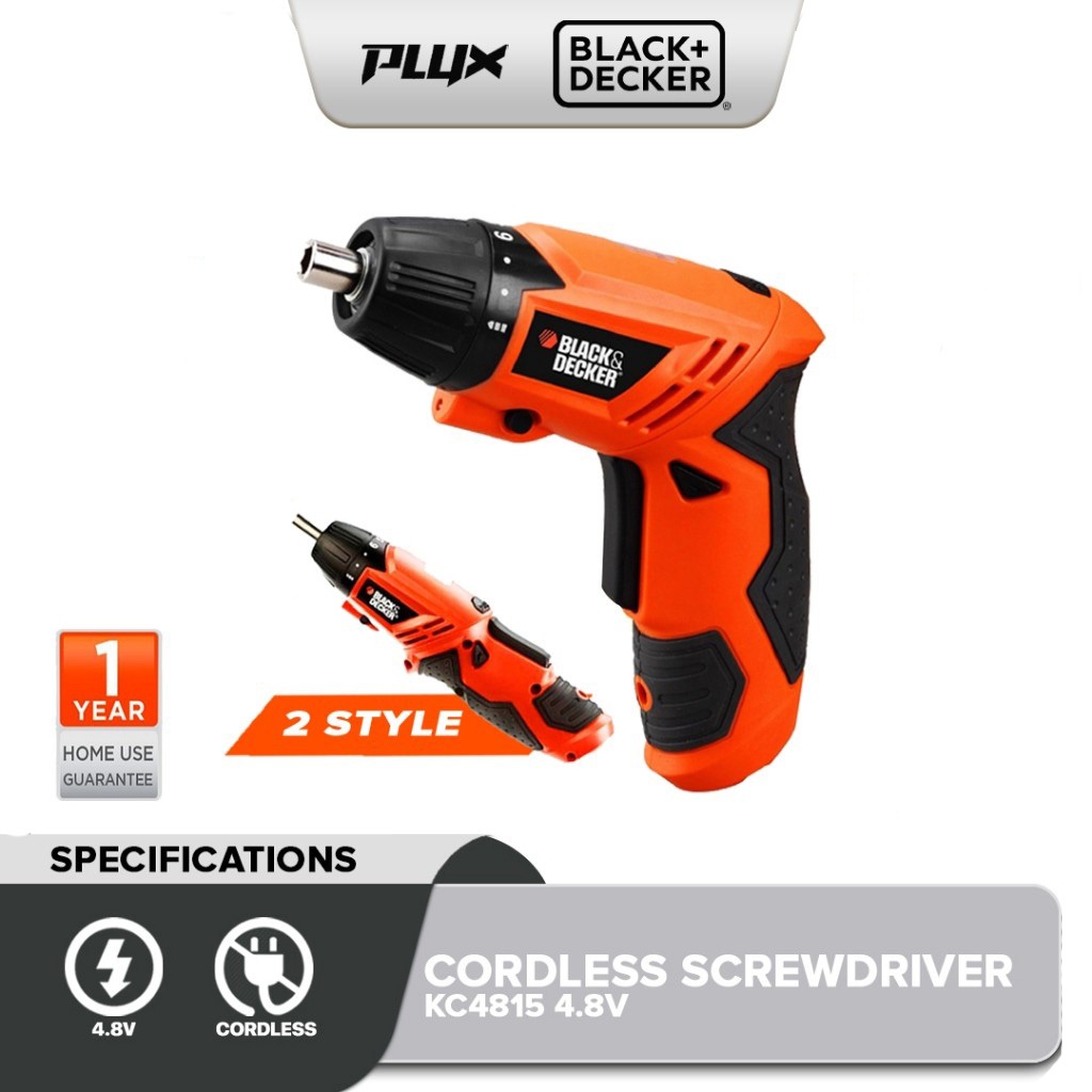 BLACK & DECKER KC4815 4.8V 200Rpm Cordless Rechargeable Screwdriver ...