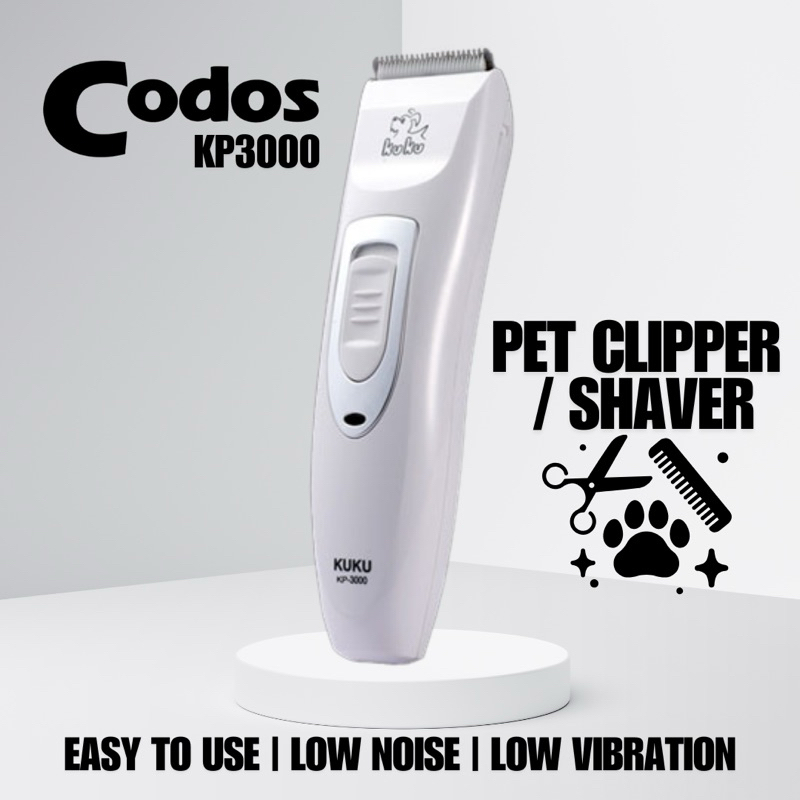 CODOS KP3000 Rechargeable Electronic Low Vibration Low Noise Pet Clipper For Pets | Shopee Malaysia