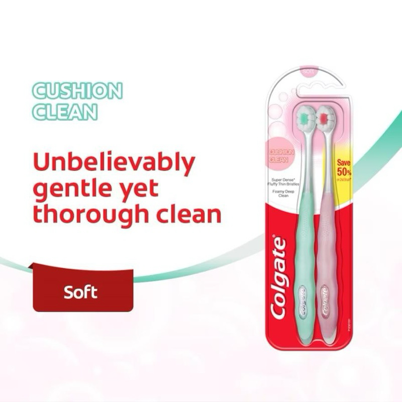 Colgate Toothbrush Cushion Clean Soft - 2's | Shopee Malaysia