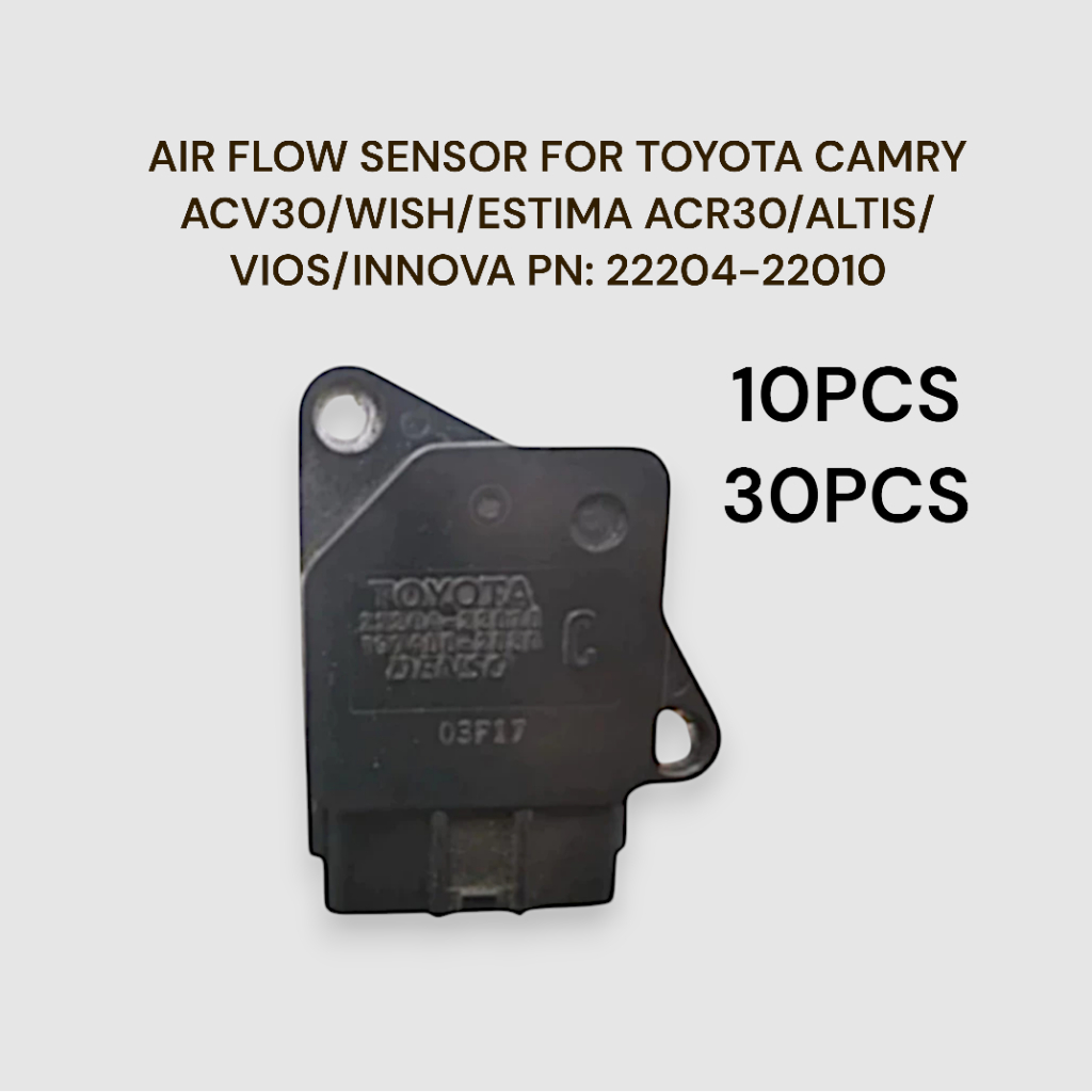 AIR FLOW SENSOR 10PCS/30PCS FOR TOYOTA CAMRY ACV30/WISH/ESTIMA ACR30/ALTIS/VIOS/INNOVA PN: 22204 ...