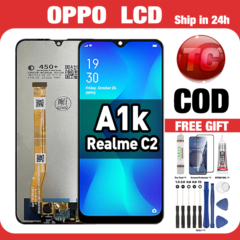 LCD OPPO A1k/ REALME C2 Compatible For Original Glass Touch Screen ...