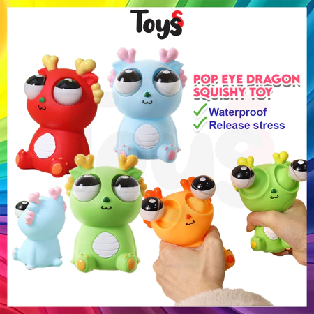 Decompression Burst Eye Dragon Cute Squishy Toys Mini Animal Funny ...