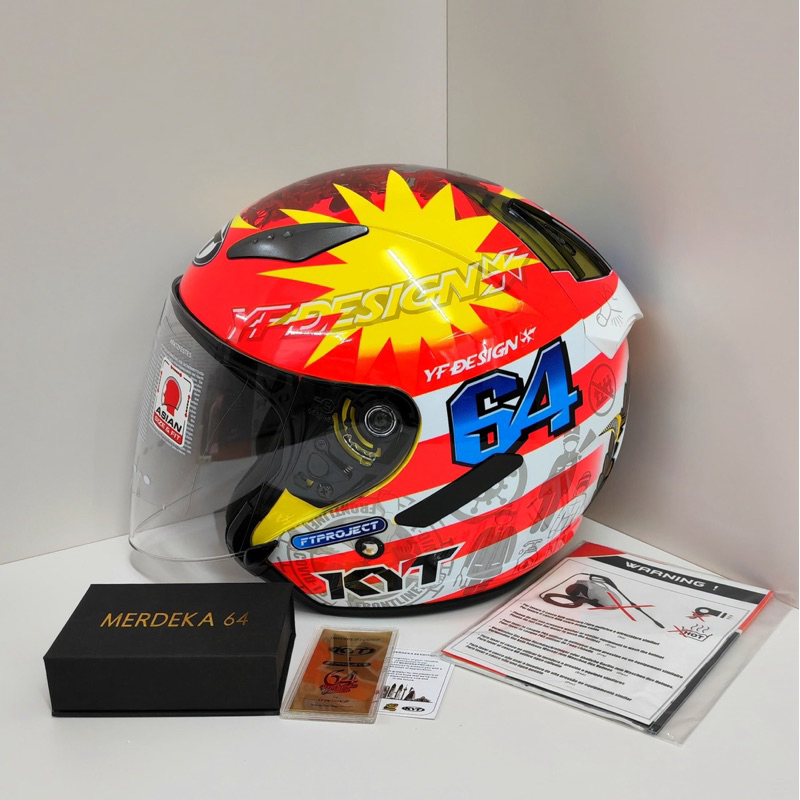 HELMET KYT MERDEKA 64 2021 (LIMITED EDITION) | Shopee Malaysia