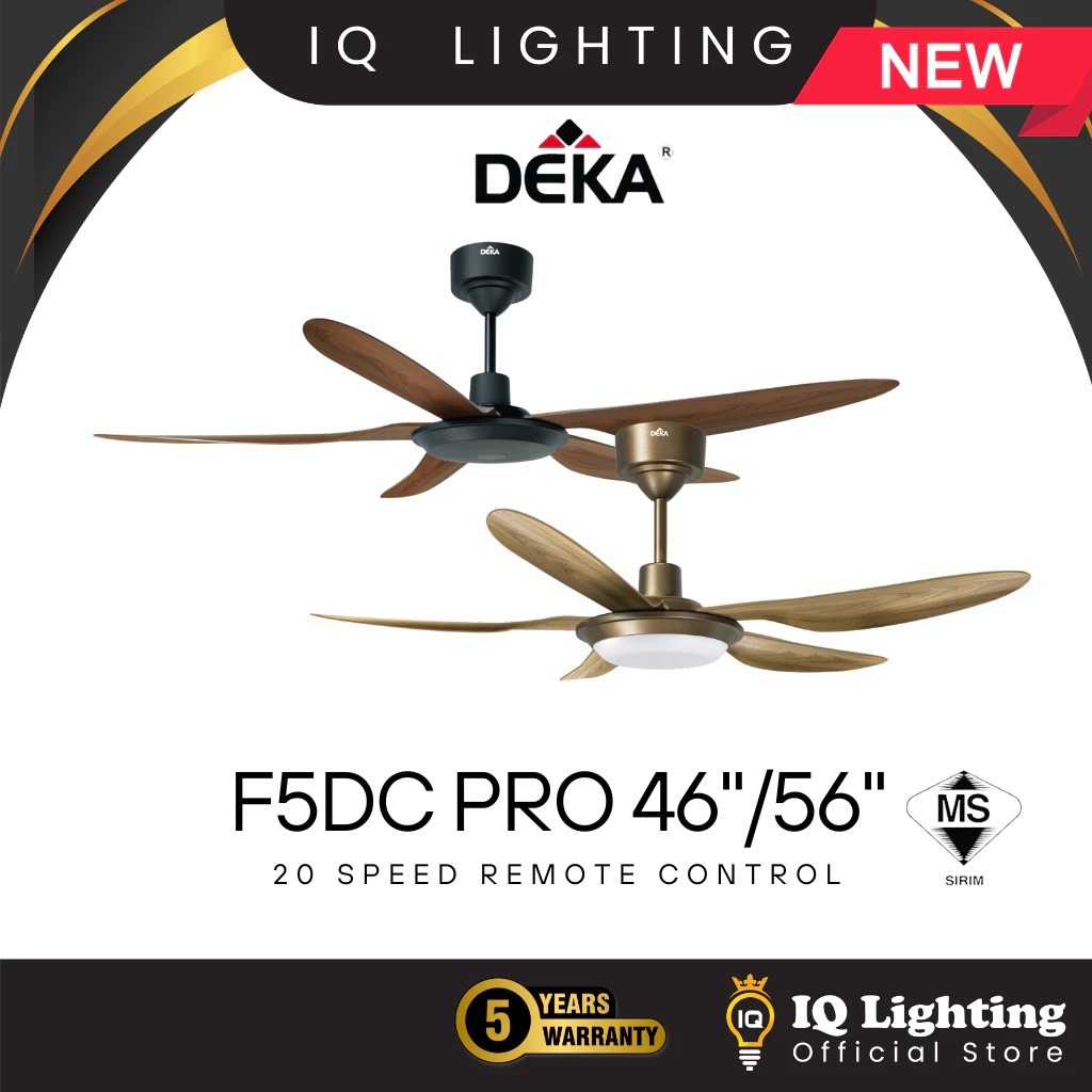 🔥FREE Shipping🔥DEKA KRONOS F5DC 56" Baby Fan 46" 5 Blade DC Motor ...