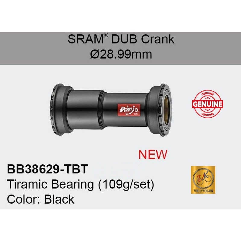 TOKEN Bottom Bracket (Ceramic Bearings) for BB386 Frame with SRAM Dub Cranks 29MM TBT Premium ...