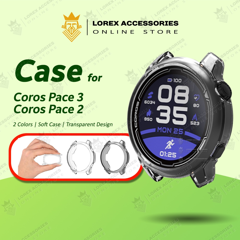 Case for Coros Pace 3 / Pace 2, Soft Cover, Transparent Color, Smartwatch TPU Body Casing (for ...