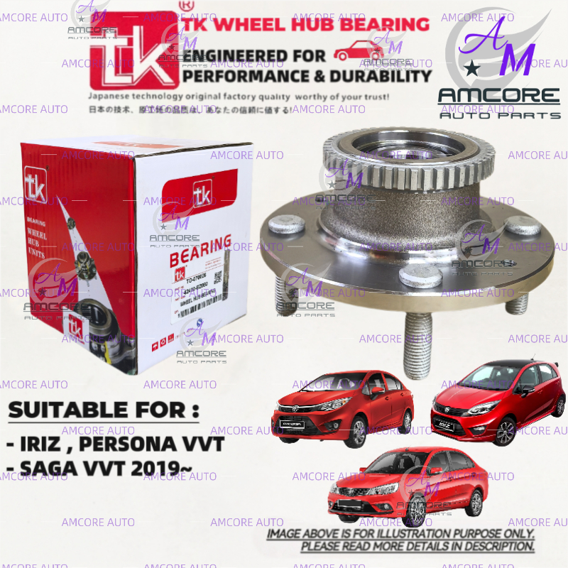 TK WHEEL BEARING HUB - PROTON IRIZ / PERSONA VVT / SAGA VVT 2019 (REAR ...
