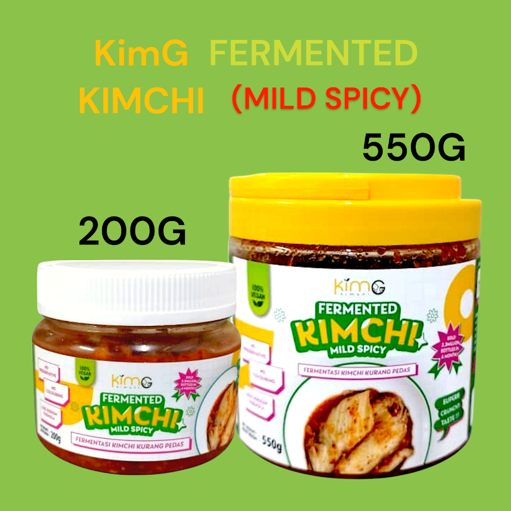 KimG Taiwanese Kimchi Halal FERMENTED Mild Spicy 200G & 550G INCLUDED ...
