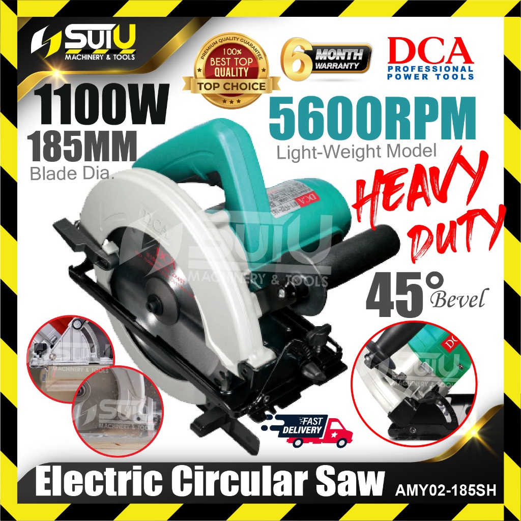 DCA AMY02-185 / AMY02-185SH Electric Circular Saw 1100W 5600RPM ...