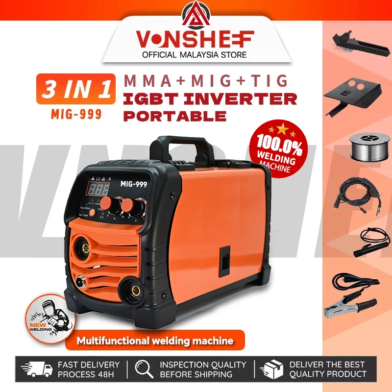 【New model】MIG-999 MIG Welding Machine Gasless Inverter MIG MMA TIG Inverter IGBT Walding Mesin ...