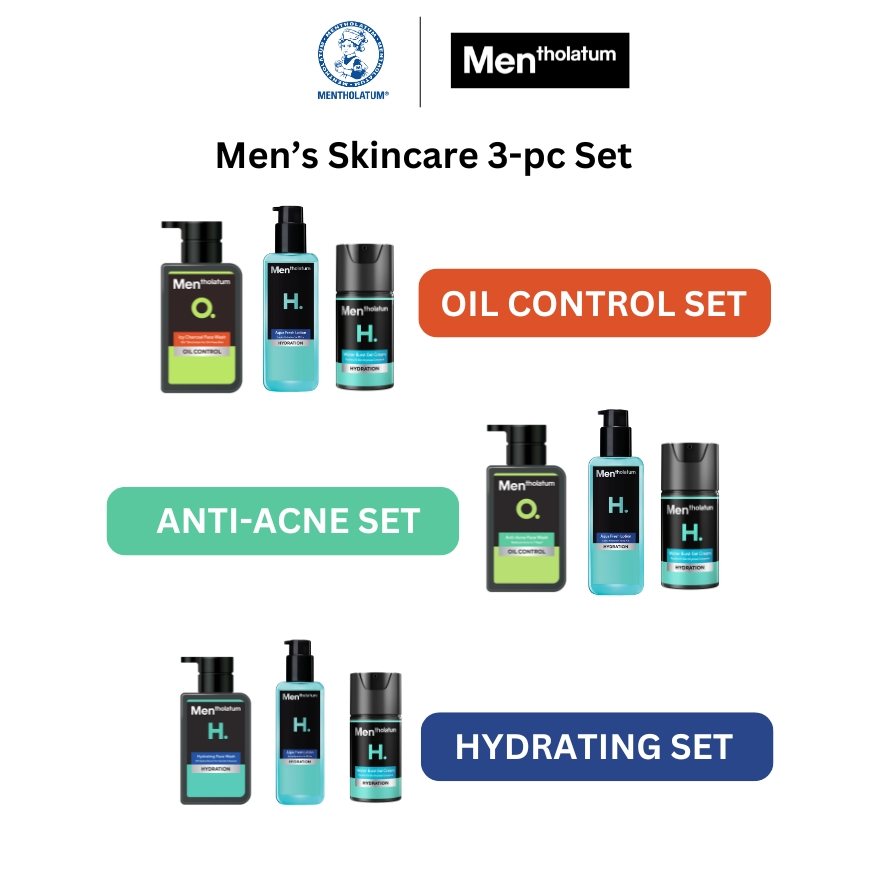 Mentholatum Men 3pcs Skincare Set ( Face Wash / Lotion / Moisturiser ...