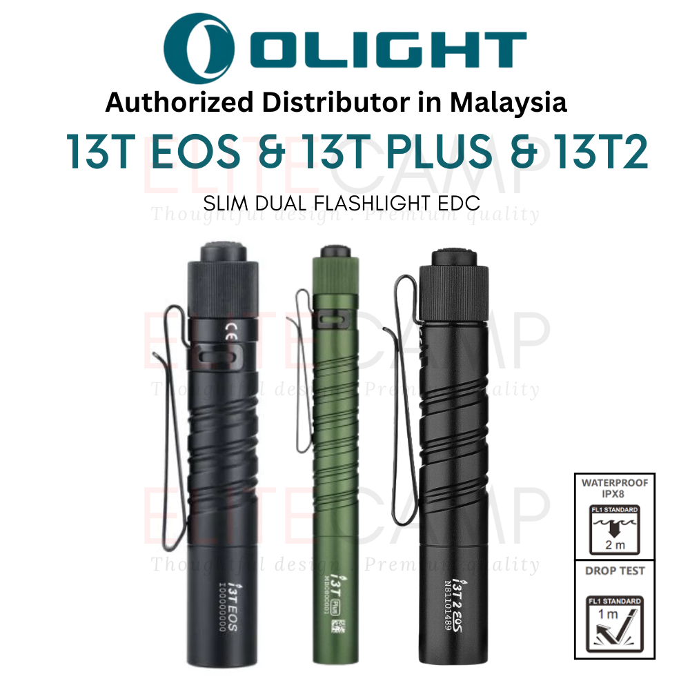 Olight i3T & i3T2 Small Flashlight Dual Outpot Slim EDC Camping Hiking ...