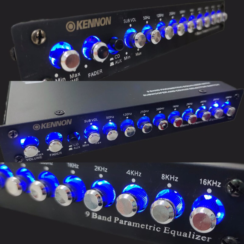 KENNON 9 BAND PARAMETRIC PRE-AMP WITH SUBWOOFER OUTPUT | Shopee Malaysia
