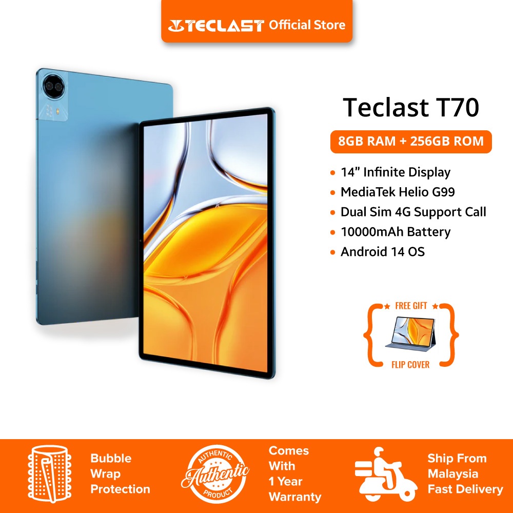 Teclast T70 4G Tablet | 14" Infinite Display | 8GB RAM | 256GB ROM ...