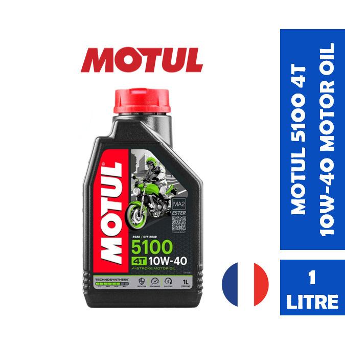 【100% ORIGINAL】MOTUL Fully Synthetic 5100 10W40 4T Ester Engine Oil/ Minyak Hitam Motor France ...