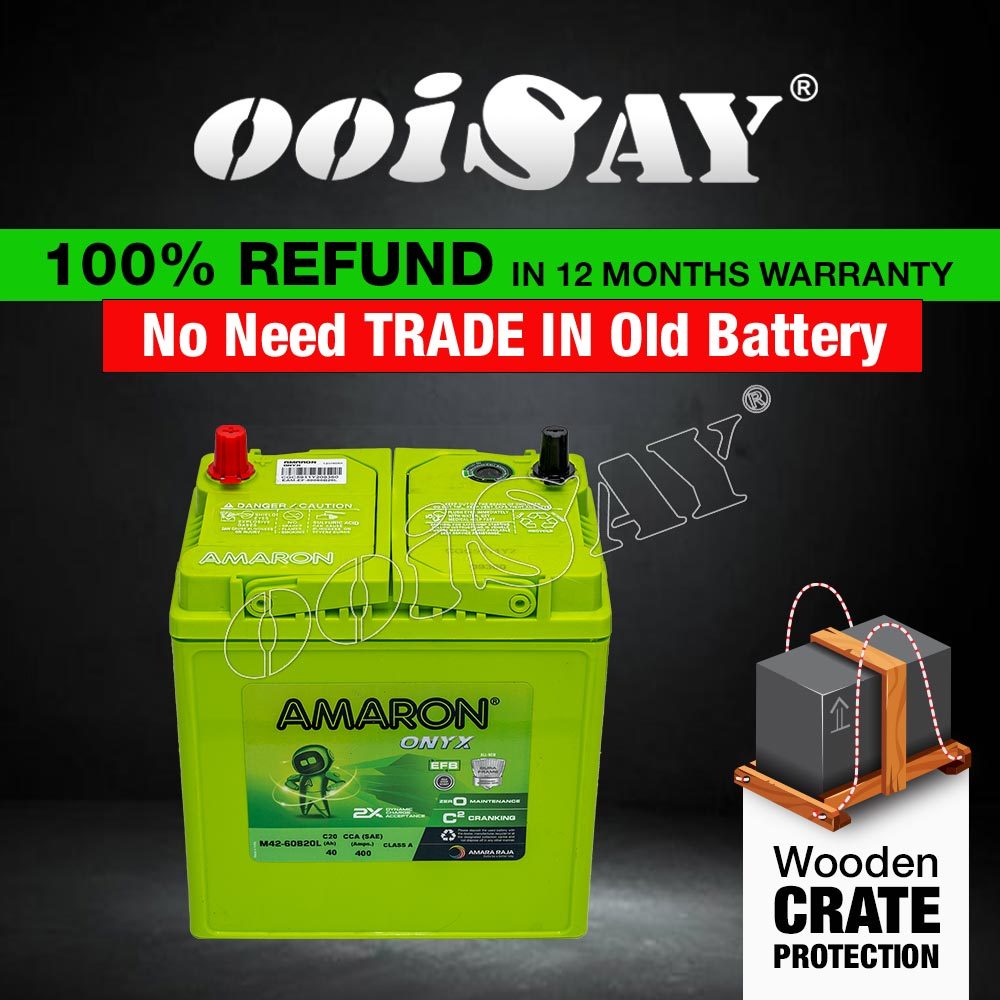 AMARON M42 - 60B20L (EFB) - Stop Start Car Battery - Bezza Advance, Myvi Eco-Idle, Serena Hybrid ...