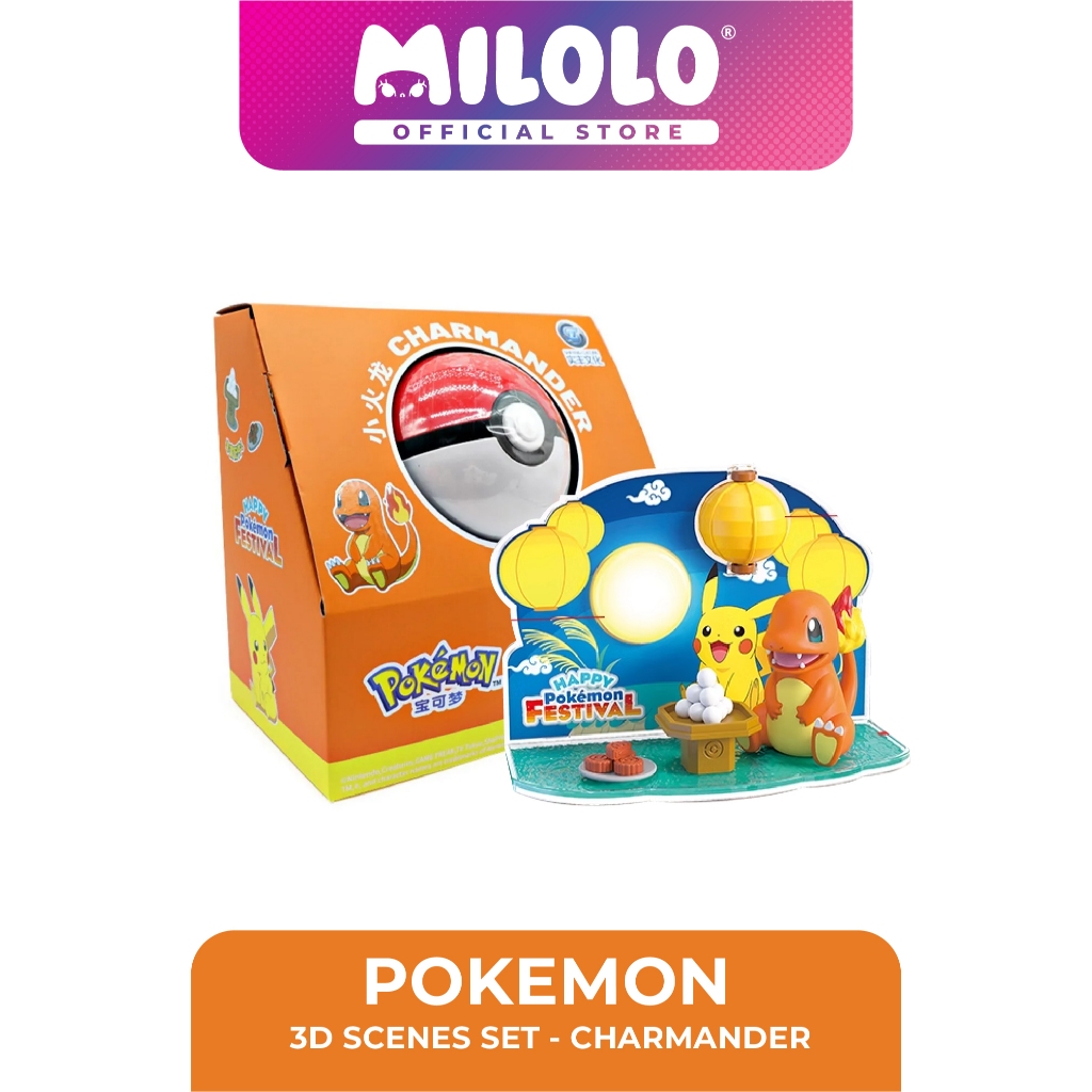 [MILOLO] Pokemon 3D Scenes Set Pokeball - Charmander | Shopee Malaysia